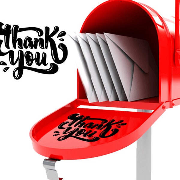Thank You Mailbox Decal - Etsy