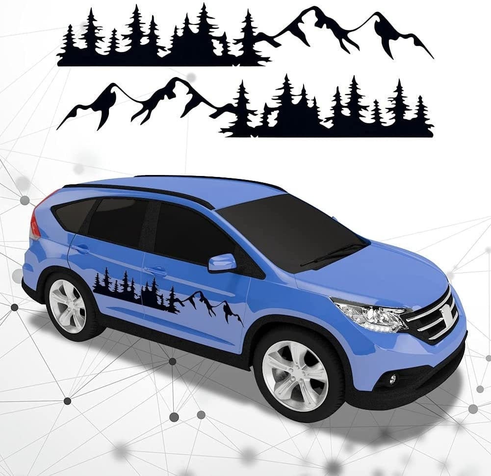 Forest and Mountain Scenery Graphics Car Side Body Stickers | Etsy