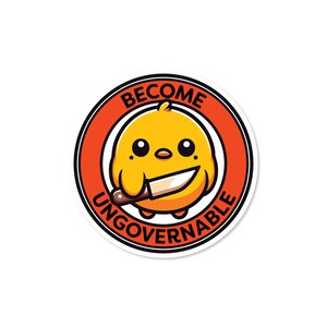 Become Ungovernable 3" Funny Sticker Waterproof Holographic Vinyl - Etsy