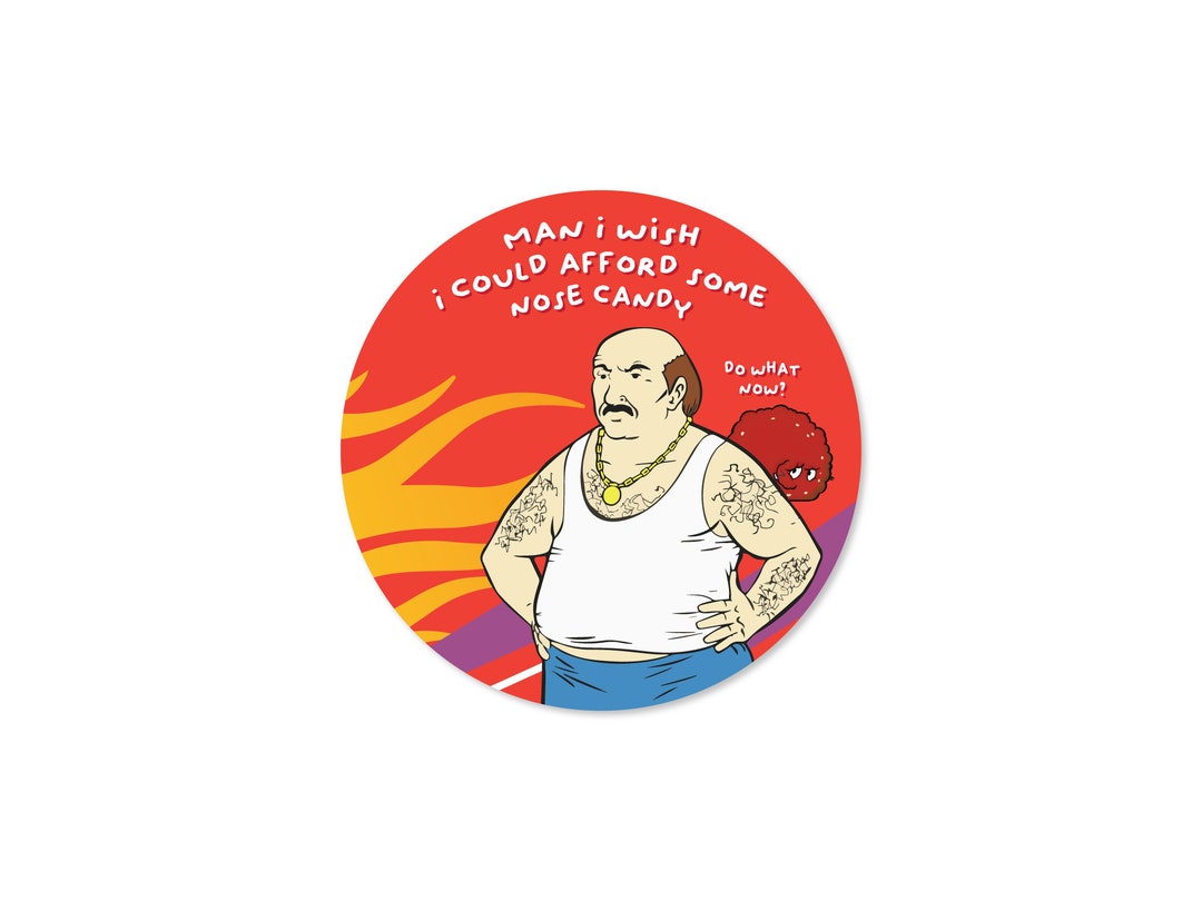 Carl ATHF Wishing for Nose Candy 3" Funny Sticker - Etsy
