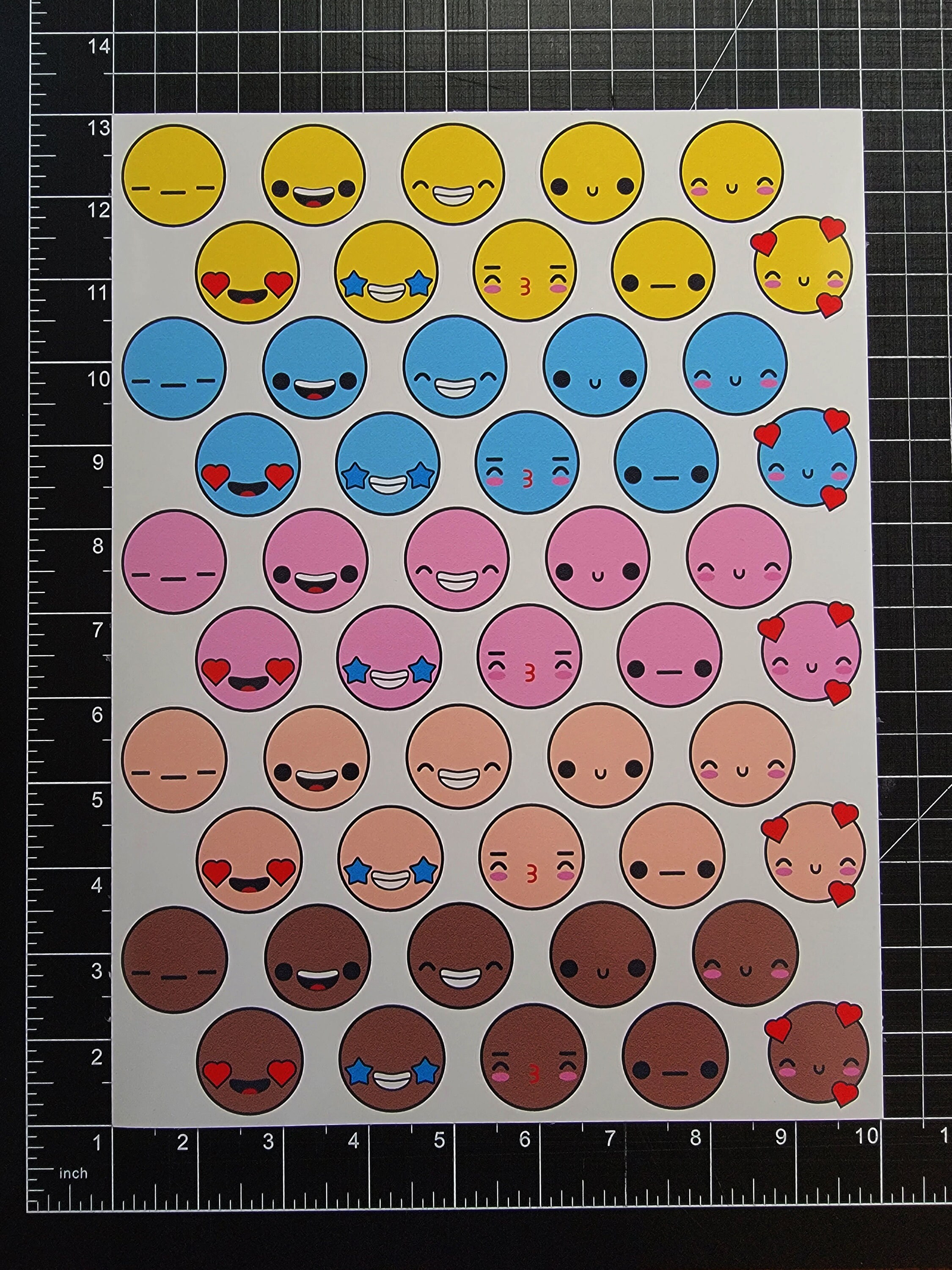 Cute Emoji Sticker Jumbo Sheet Emoji Smiley Face Planner | Etsy