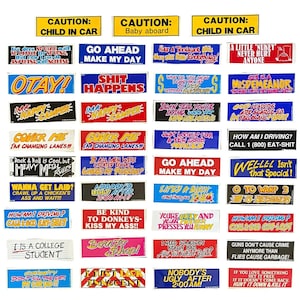 Custom Bumper Sticker or Magnet – Personalized Car Decal With Your Text ...