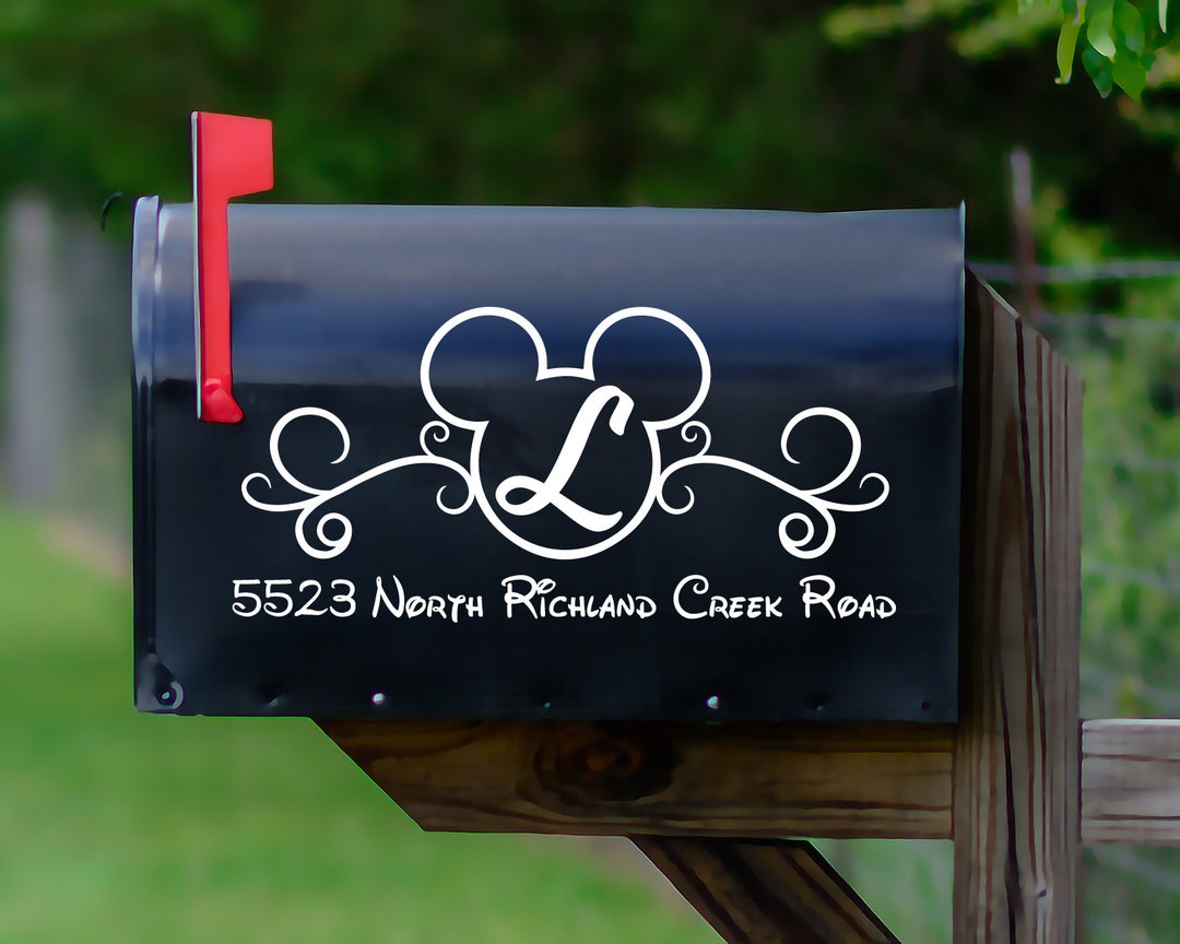 Disney Inspired Monogram Mailbox Decals - Set of 2, Mickey Design With ...