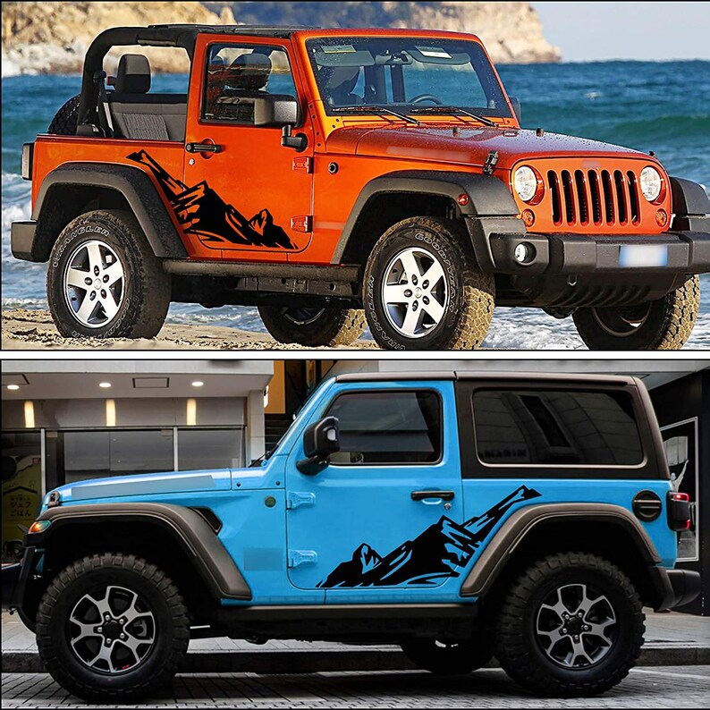 Mountains Stickers Decal for Car Body Door Side Snow Mountains | Etsy