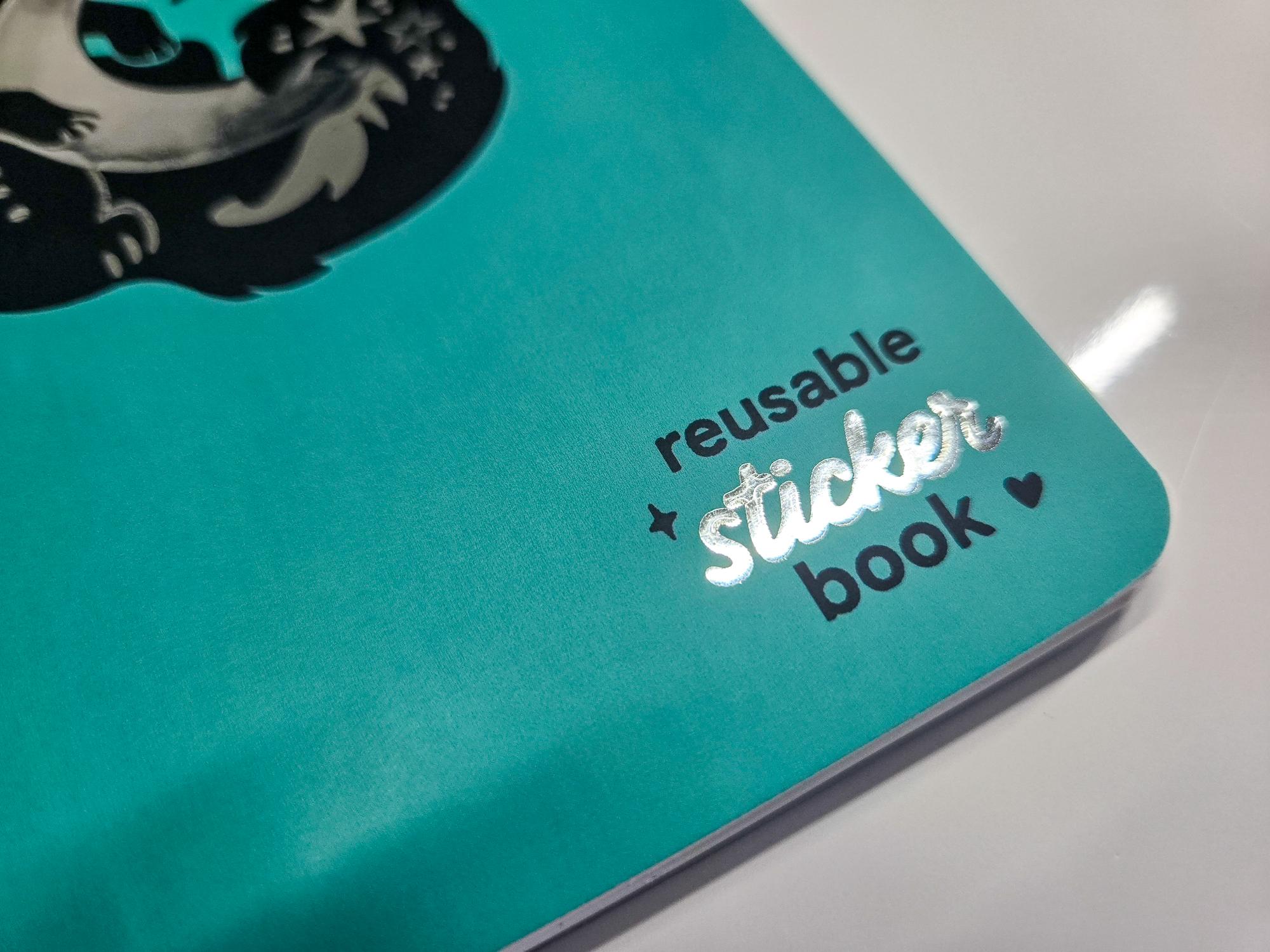 Reusable Sticker Book 8x6" With Black Cat Moon & Stars Design – Peel N ...