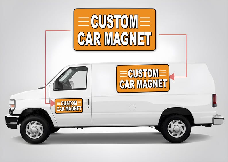 Large Custom Car Magnet – Personalized Magnetic Sign for Business ...