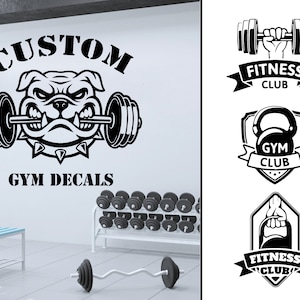 Custom Gym Wall Decal: Personalized Fitness Decor - Etsy