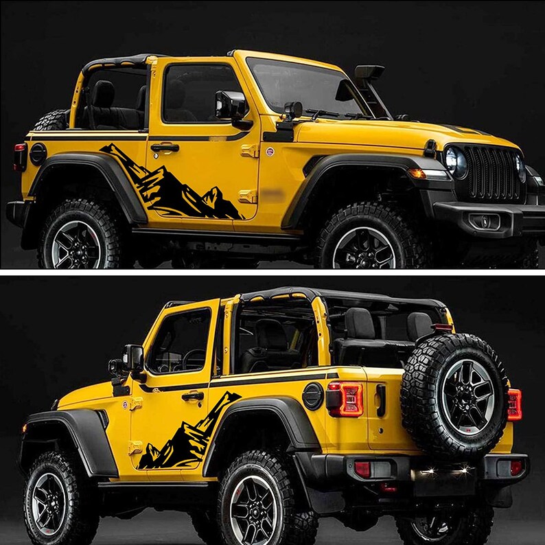 Mountains Stickers Decal for Car Body Door Side Snow Mountains | Etsy