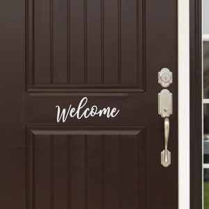 Welcome Door Decal | Welcome Door Sticker | Welcome Wall Decal | Wall ...
