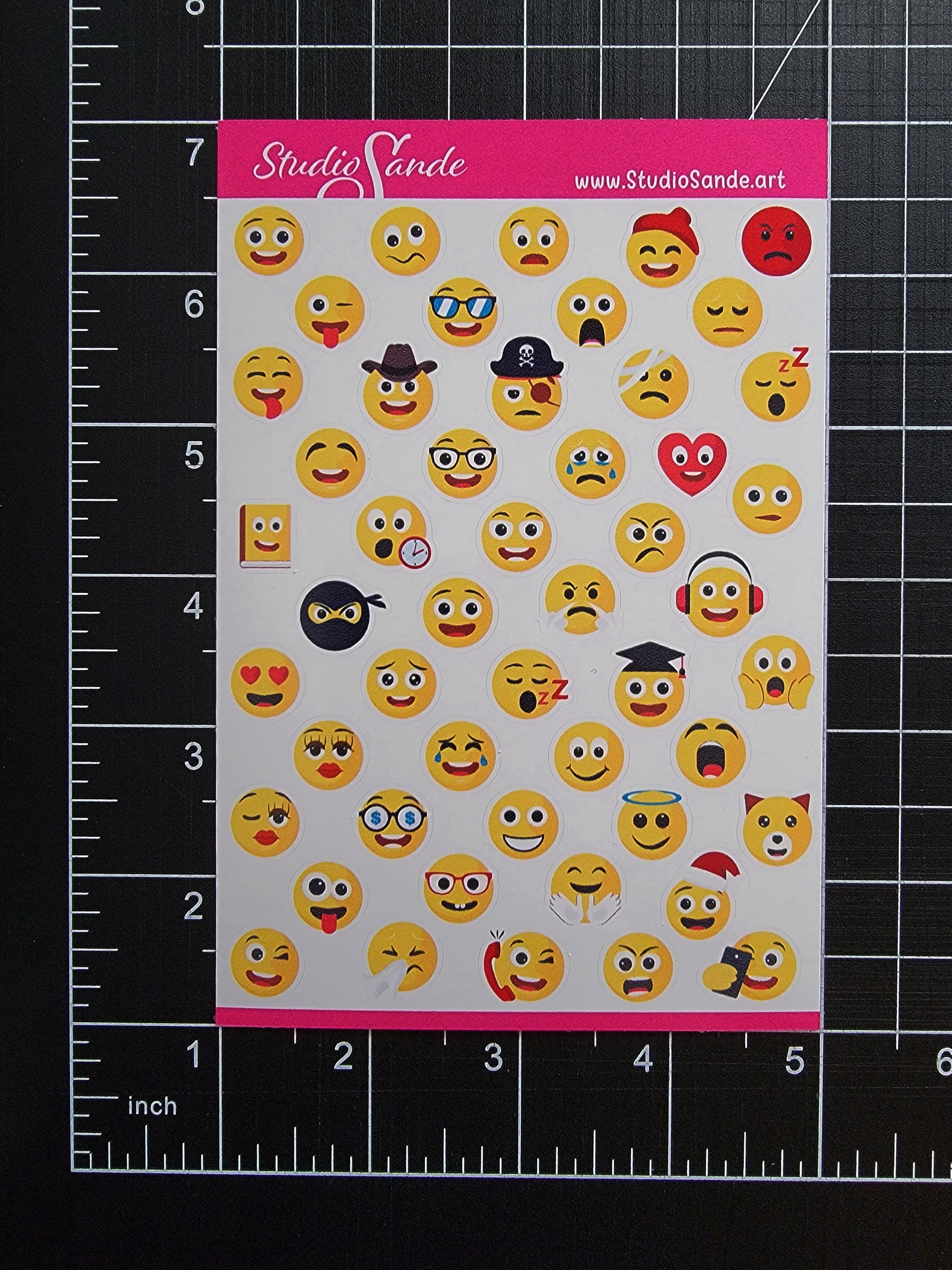 Cute Emoji Sticker Sheet Emoji Smiley Face Planner | Etsy