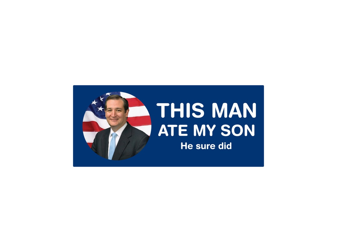 This Man Ate My Son Funny Bumper Sticker or Magnet 7x3" - Etsy