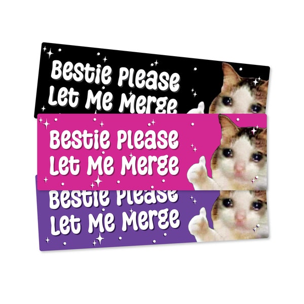 Please Let Me Merge Bumper Sticker - Etsy