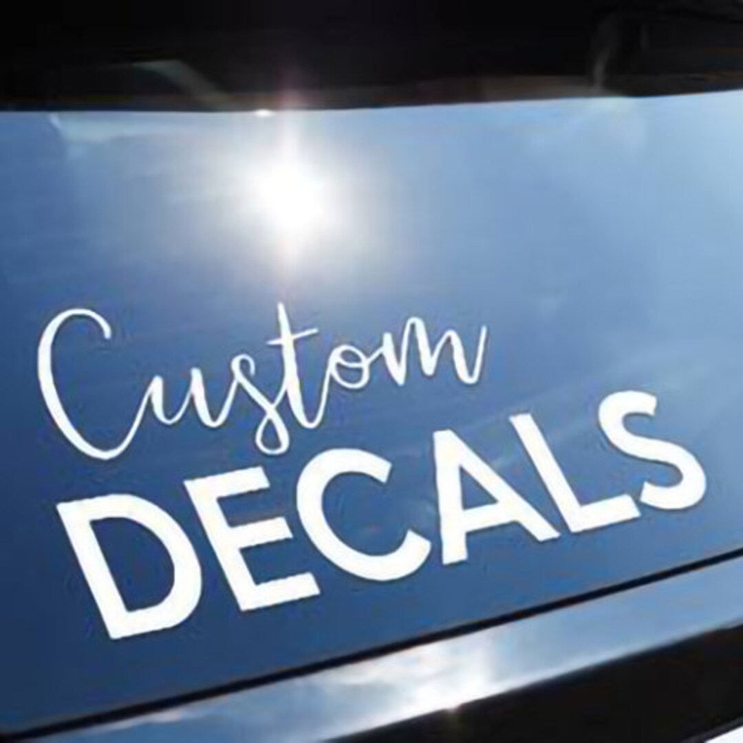 Car Decals Name Decal Custom Sticker Labels Custom Stickers Logo Any ...