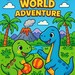 Dinosaur World Adventure | Coloring Book for Kids | 20 Pages Printable ...