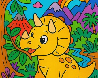 Dinosaur World Adventure | Coloring Book for Kids | 20 Pages Printable ...