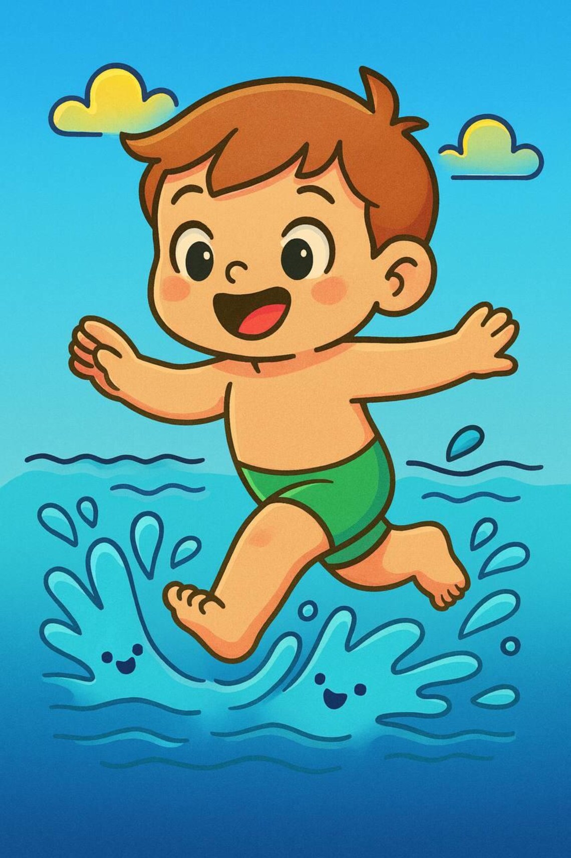 Kids at the Beach – Summer Fun Coloring Book for Kids | 20 Printable ...