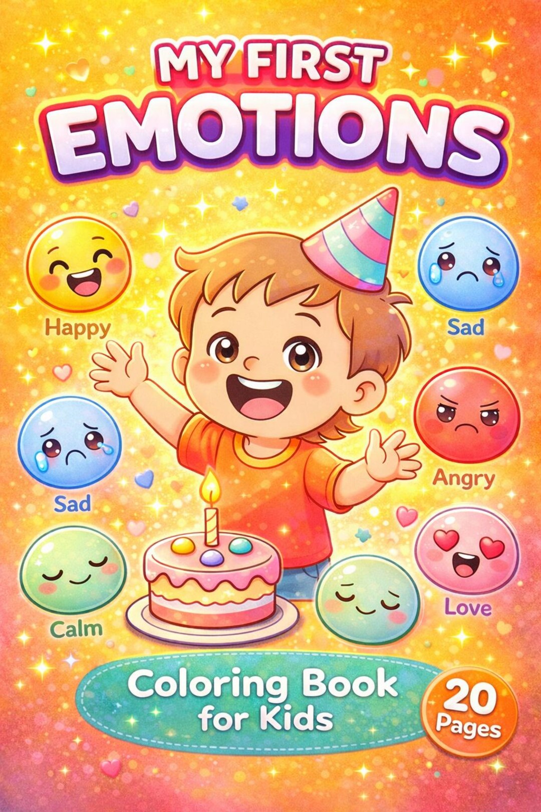 20-page My First Emotions Coloring Book for Kids | Printable PDF - Etsy