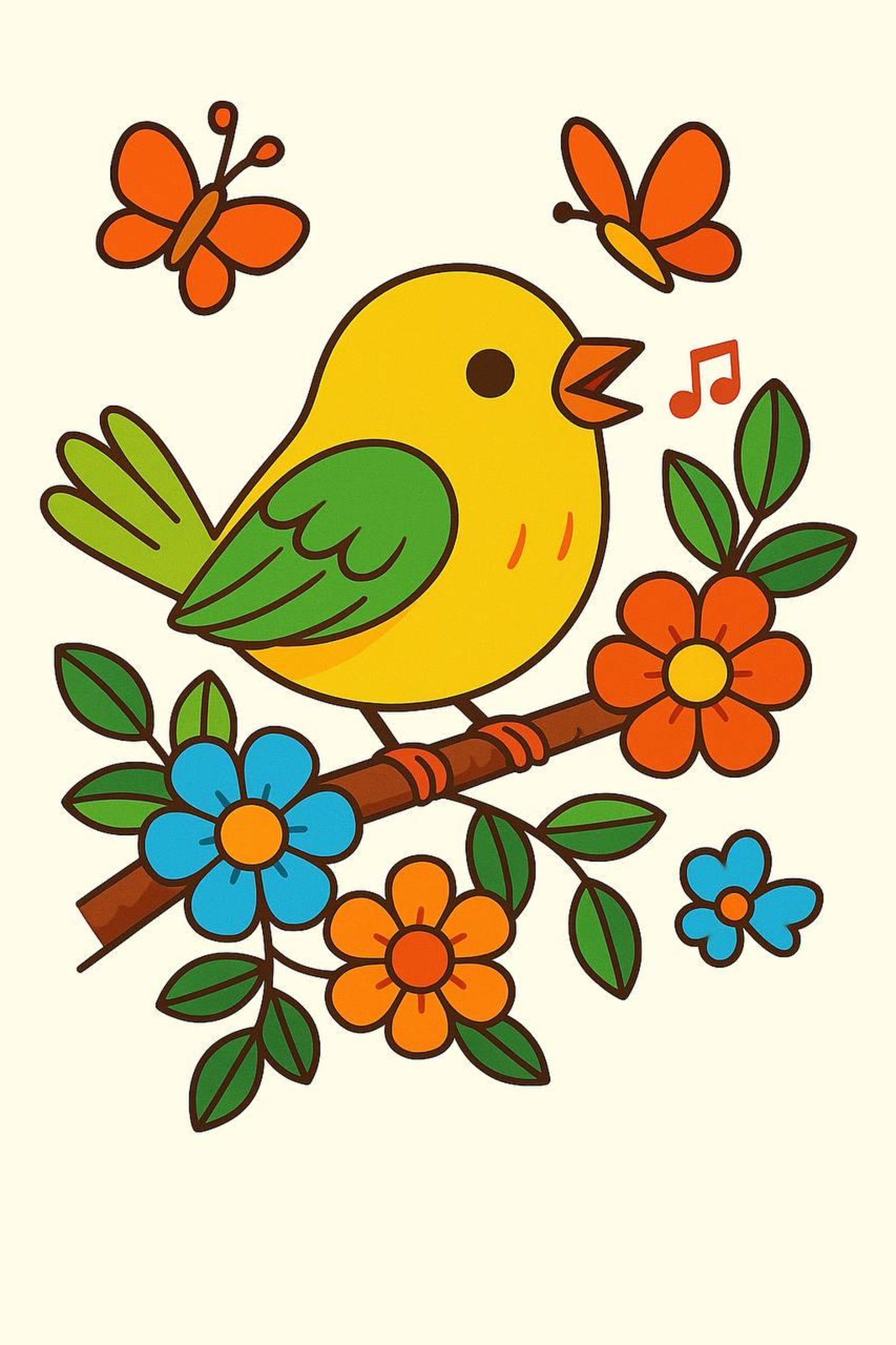Birds Garden Songs – Singing Birds Coloring Book for Kids | 20 ...