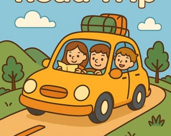 Kids' Road Trip Coloring Book for Kids: 20 Printable Travel Pages ...