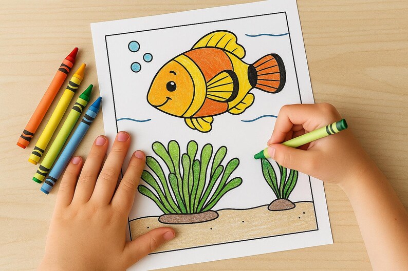 Ocean Adventure Coloring Pages for Kids, Printable Sea Life Activity ...