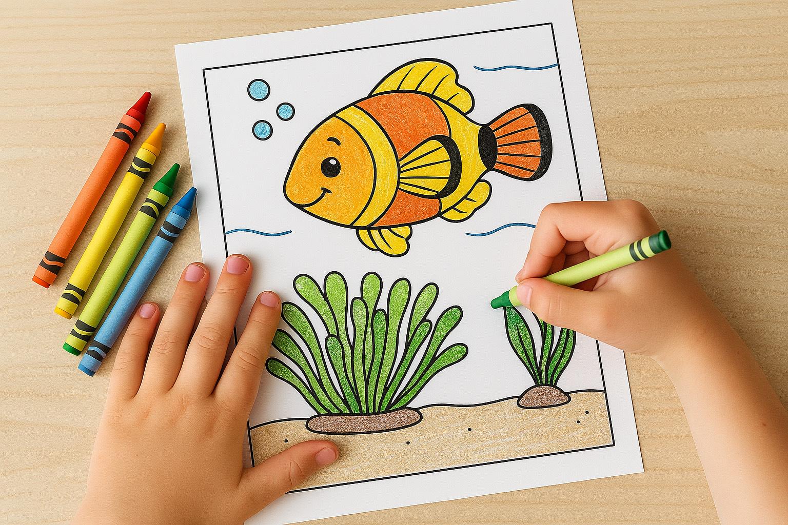 Ocean Adventure Coloring Pages for Kids, Printable Sea Life Activity ...