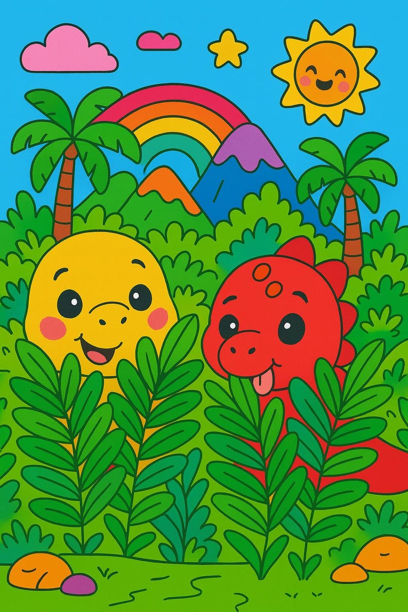 Dinosaur World Adventure | Coloring Book for Kids | 20 Pages Printable ...