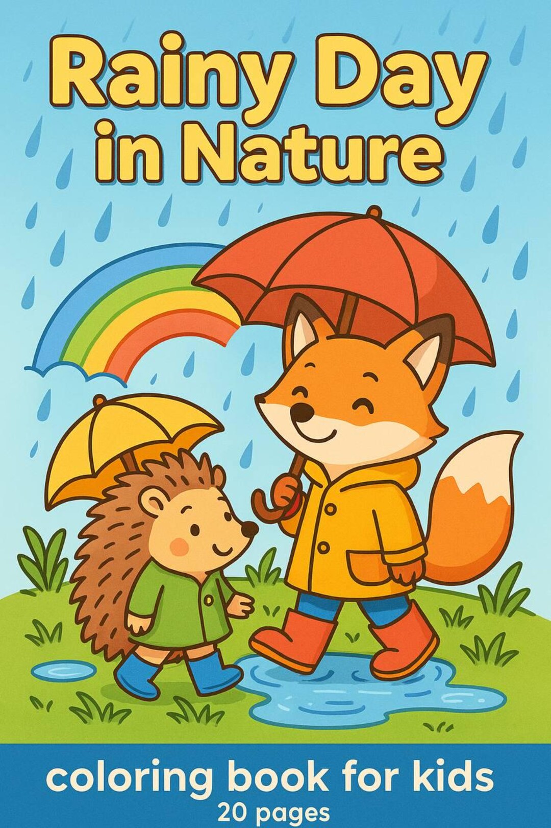 Rainy Day Animals Coloring Book for Kids: Cozy Forest Scenes (PDF) - Etsy