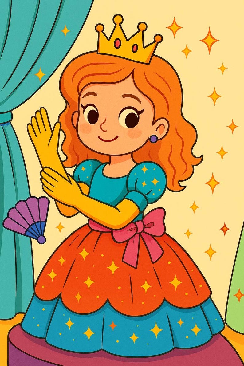 Princess Fashion Coloring Book for Kids • Boutique Dresses, 20 Pages ...