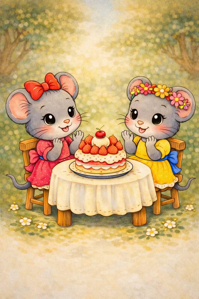 Tiny Mice Tea Party – Animal Tea Time Coloring Book for Kids | 20 ...