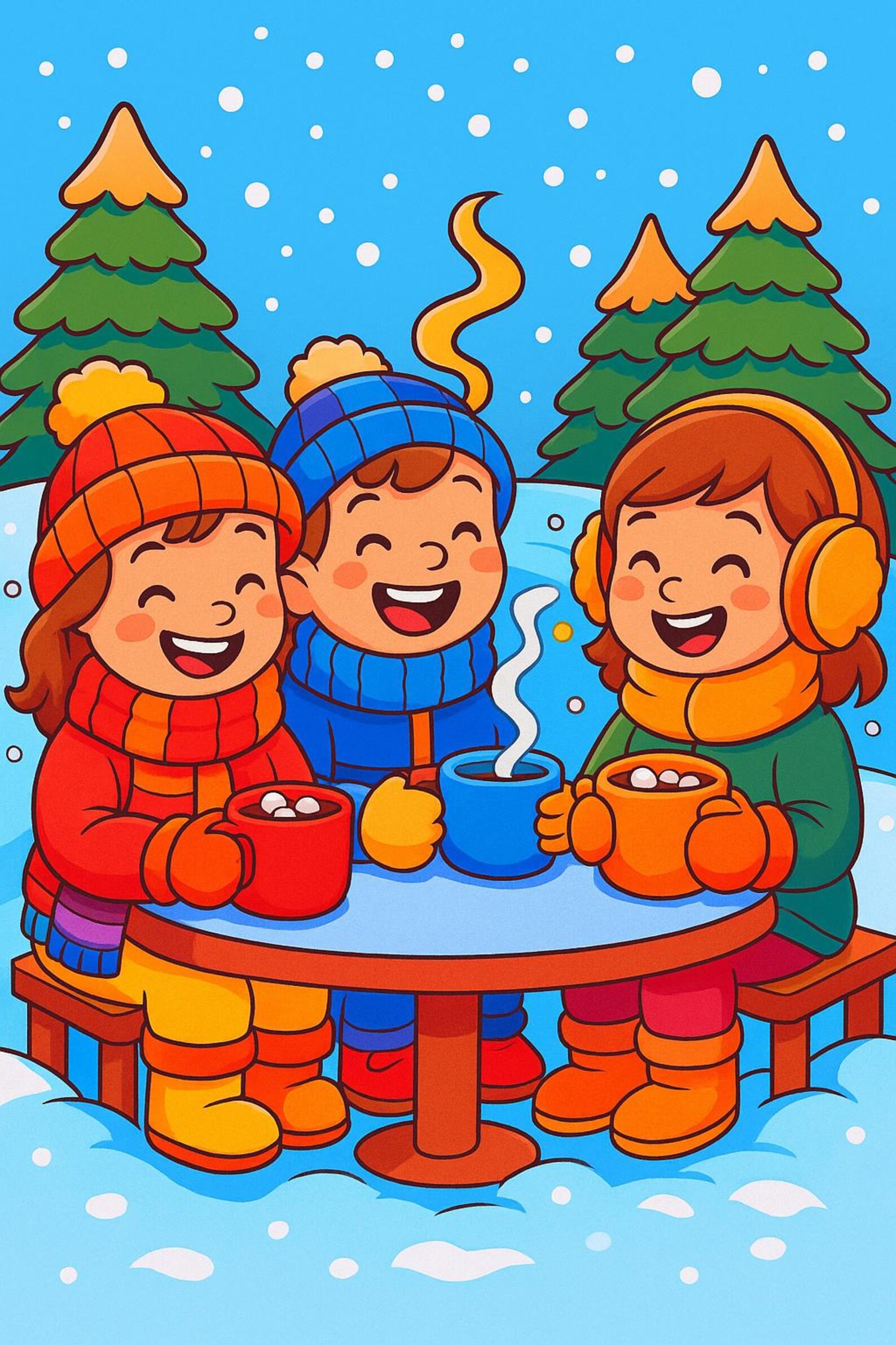 Winter Fun Coloring Book for Kids – Sledding, Snowballs (printable PDF ...