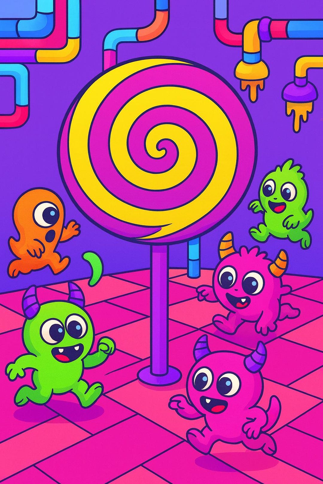 Haunted Candy Factory Halloween Coloring Book for Kids – 20 Pages ...