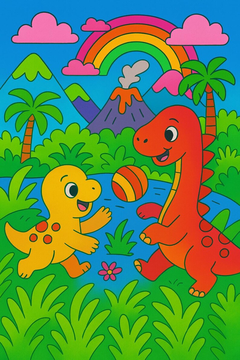 Dinosaur World Adventure | Coloring Book for Kids | 20 Pages Printable ...