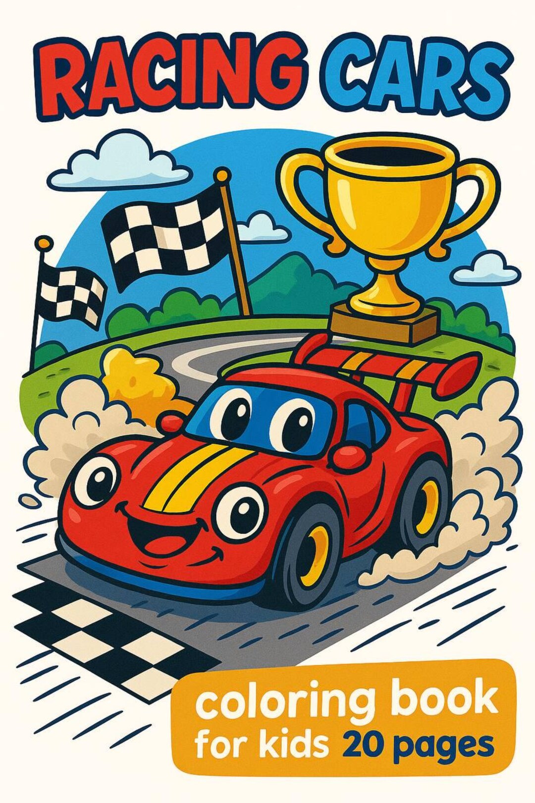 Racing Cars Coloring Book for Kids – 20 Fast & Fun Pages Printable - Etsy