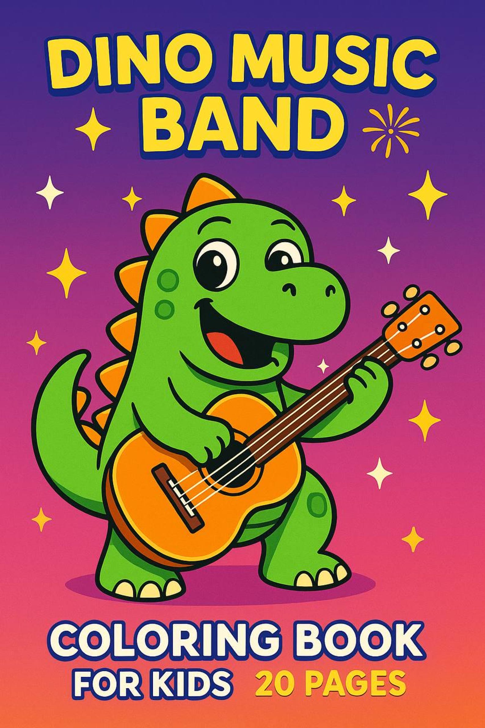 Dino Music Band – Dinosaur Musicians Coloring Book for Kids | 20 ...