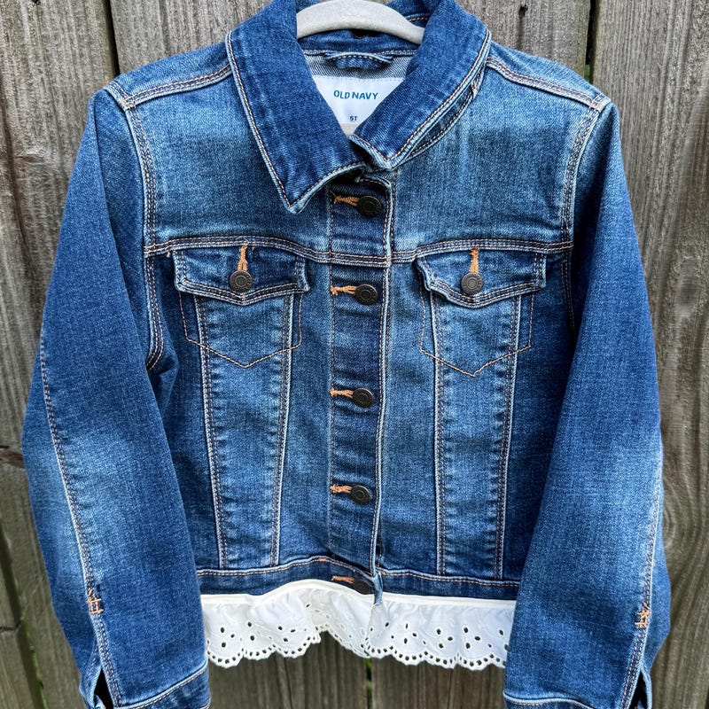 Denim Lace Jacket - Etsy