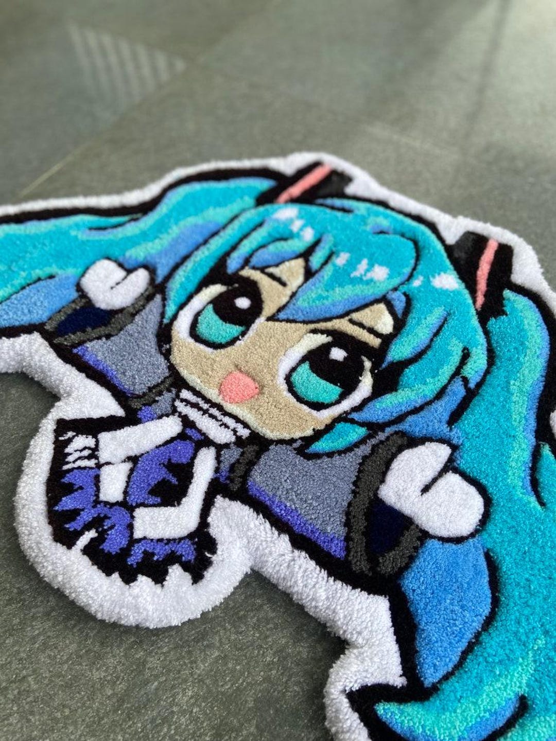 Hatsune Miku Rug – Anime Chibi Tufted Rug for Kawaii Decor, Boho ...