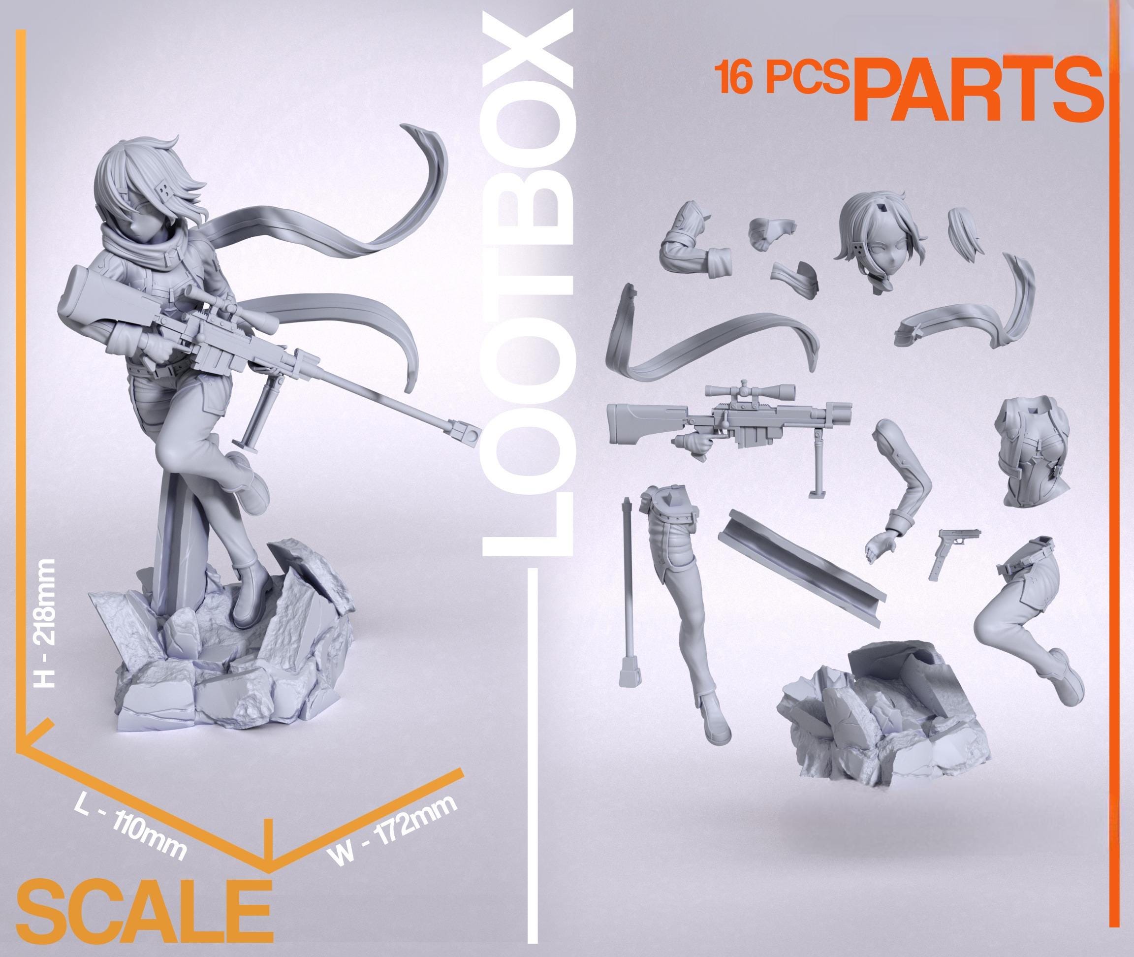 Sinon STL 3D Print File | Sword Art Online STL Figure | SAO Sinon Stl ...