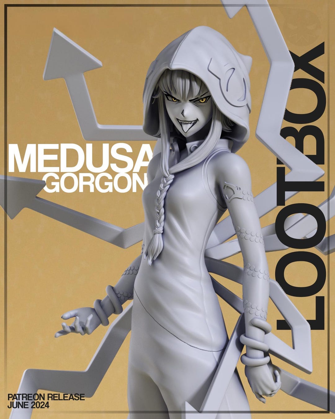 Medusa Gorgon STL 3D Print File | Snake Queen STL Figure File | Dark ...