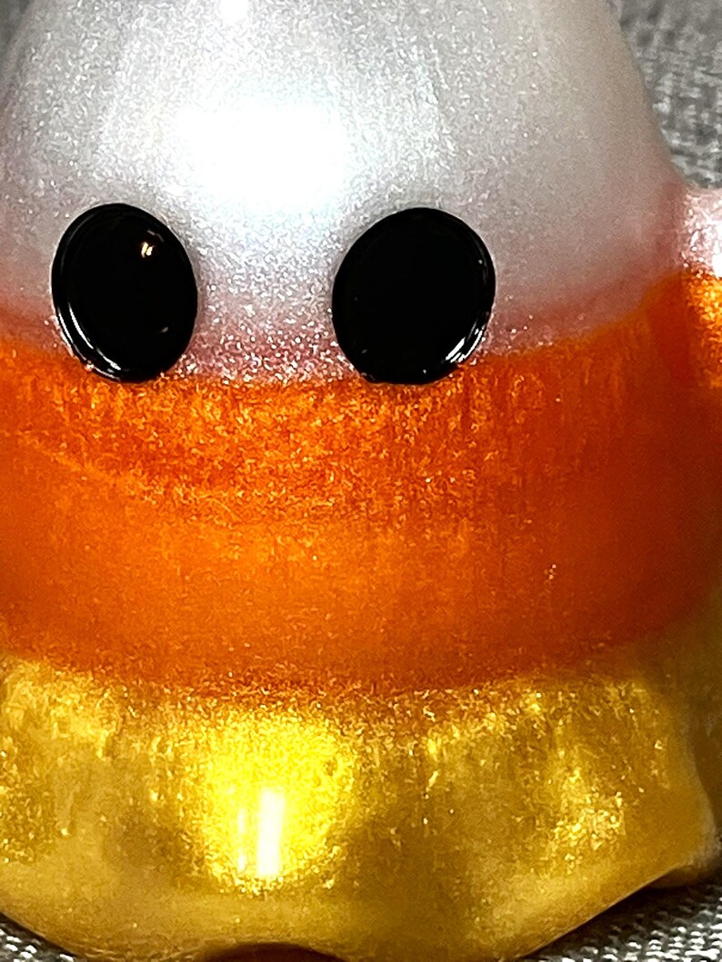 Handmade Candy Corn Ghost Figurine, Halloween Gift, Resin Ghost, Unique ...