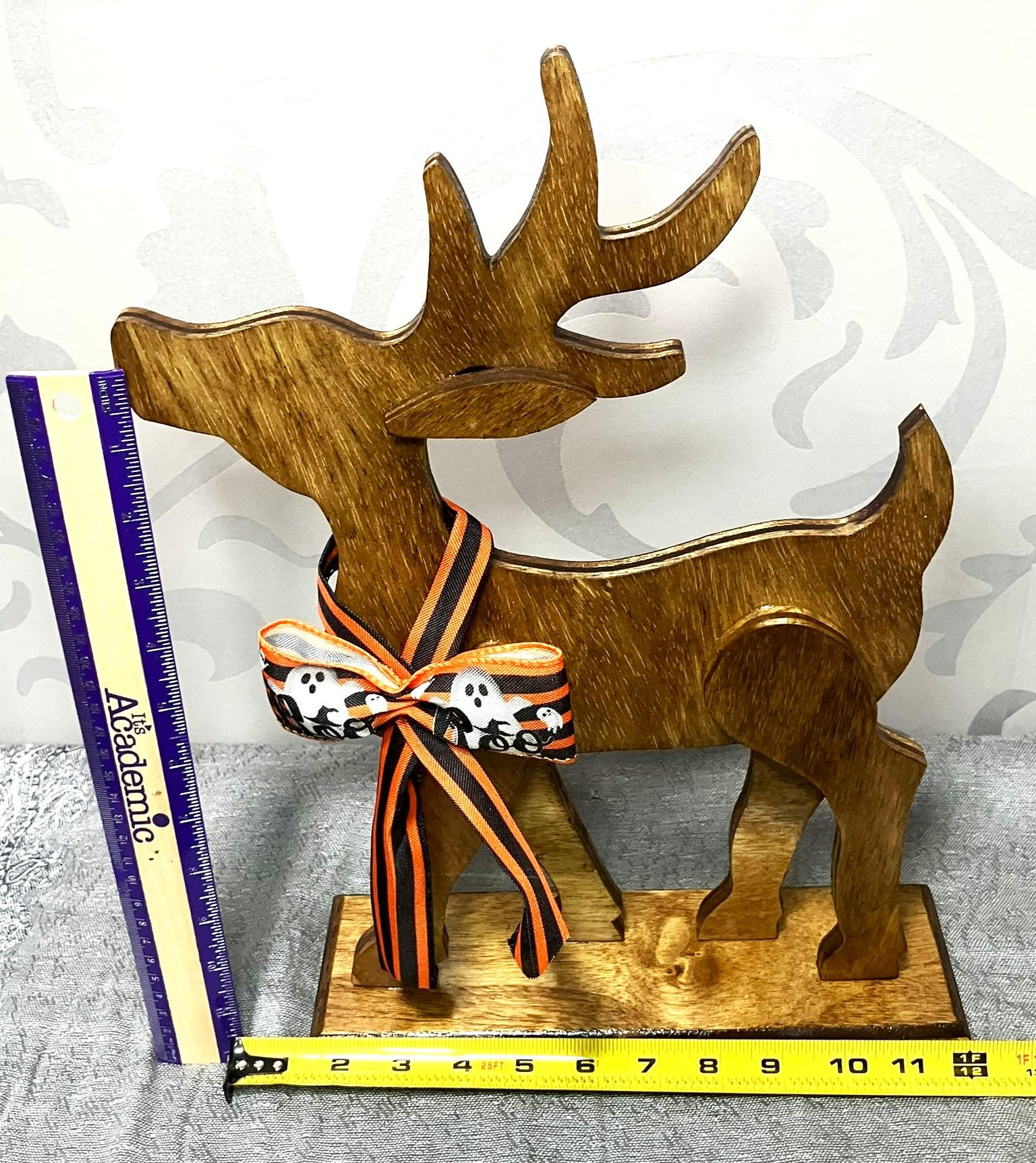 Handmade Wooden Deer - 16” Tall - Fall Deer - Wooden Decor - Fall Gift ...