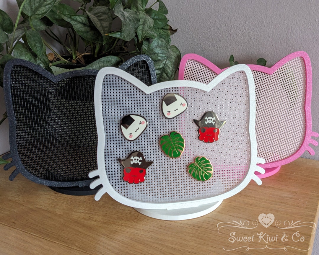 Cute Cat Enamel Pin Frame Kawaii Enamel Pin Display - Etsy