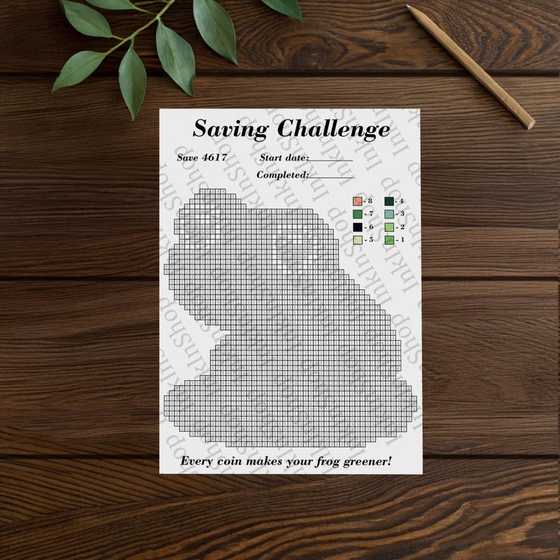 Savings Challenge Printable, Pixel Saving Challenge, Color as You Save ...