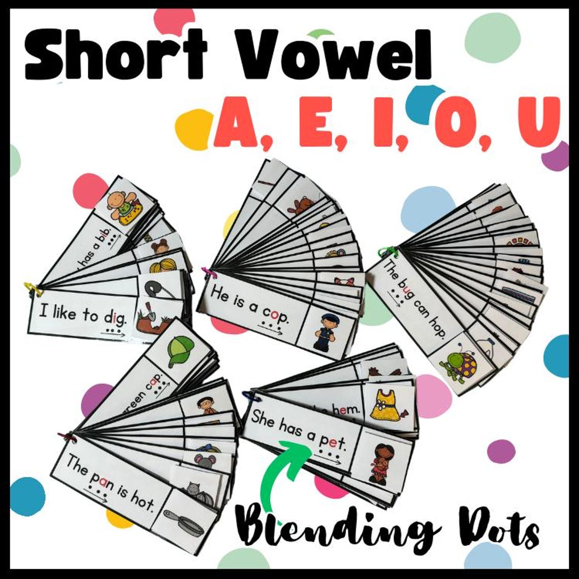 CVC Sentence Strips Activity | Read and Match CVC Sentences | Decodable ...