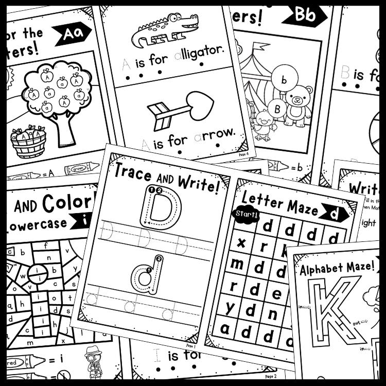 Mega Alphabet Book Bundle | 26 Alphabet Activity Booklets | Letter ...