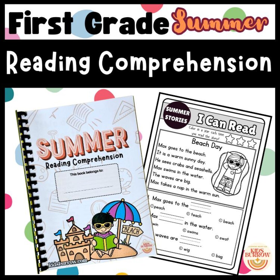 Summer Reading Comprehension Passages: Kindergarten-1st Grade (digital ...