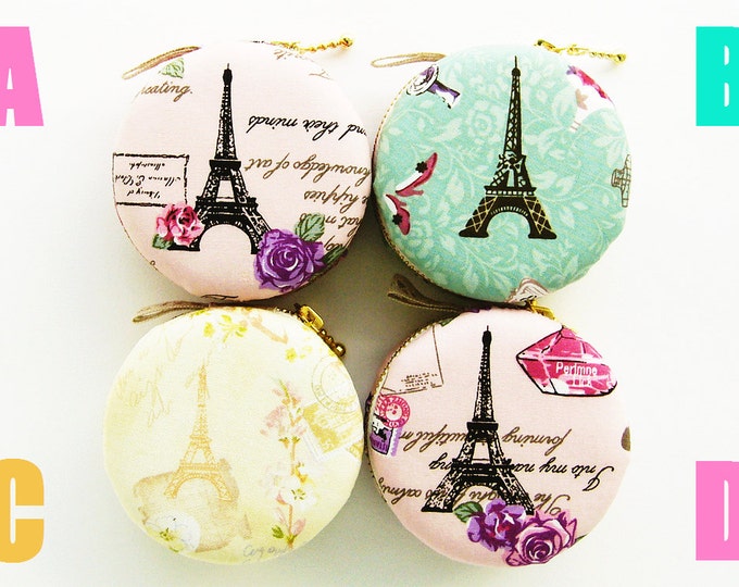 Macaron Coin Purse/ Eiffel Tower Paris/ Lace/macaroon Coin or - Etsy