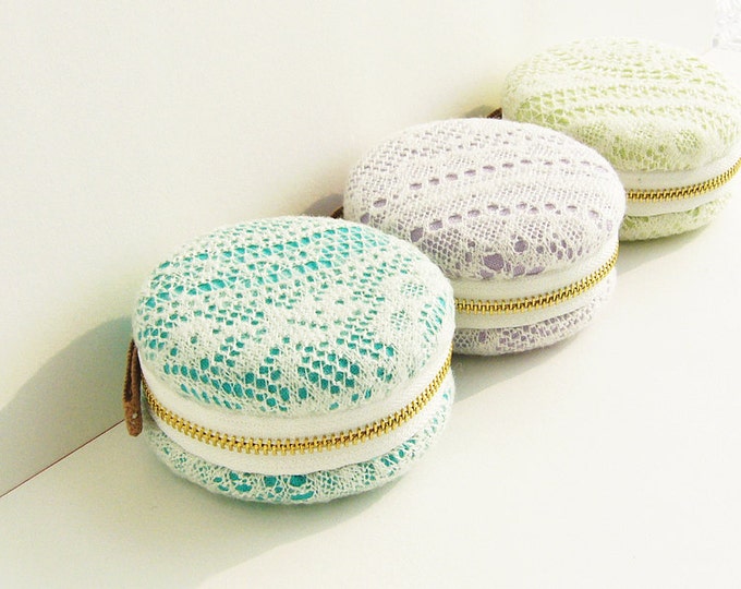 Jewellery Box/ Large Macaron Coin Purse/romantic Lace/knitting - Etsy