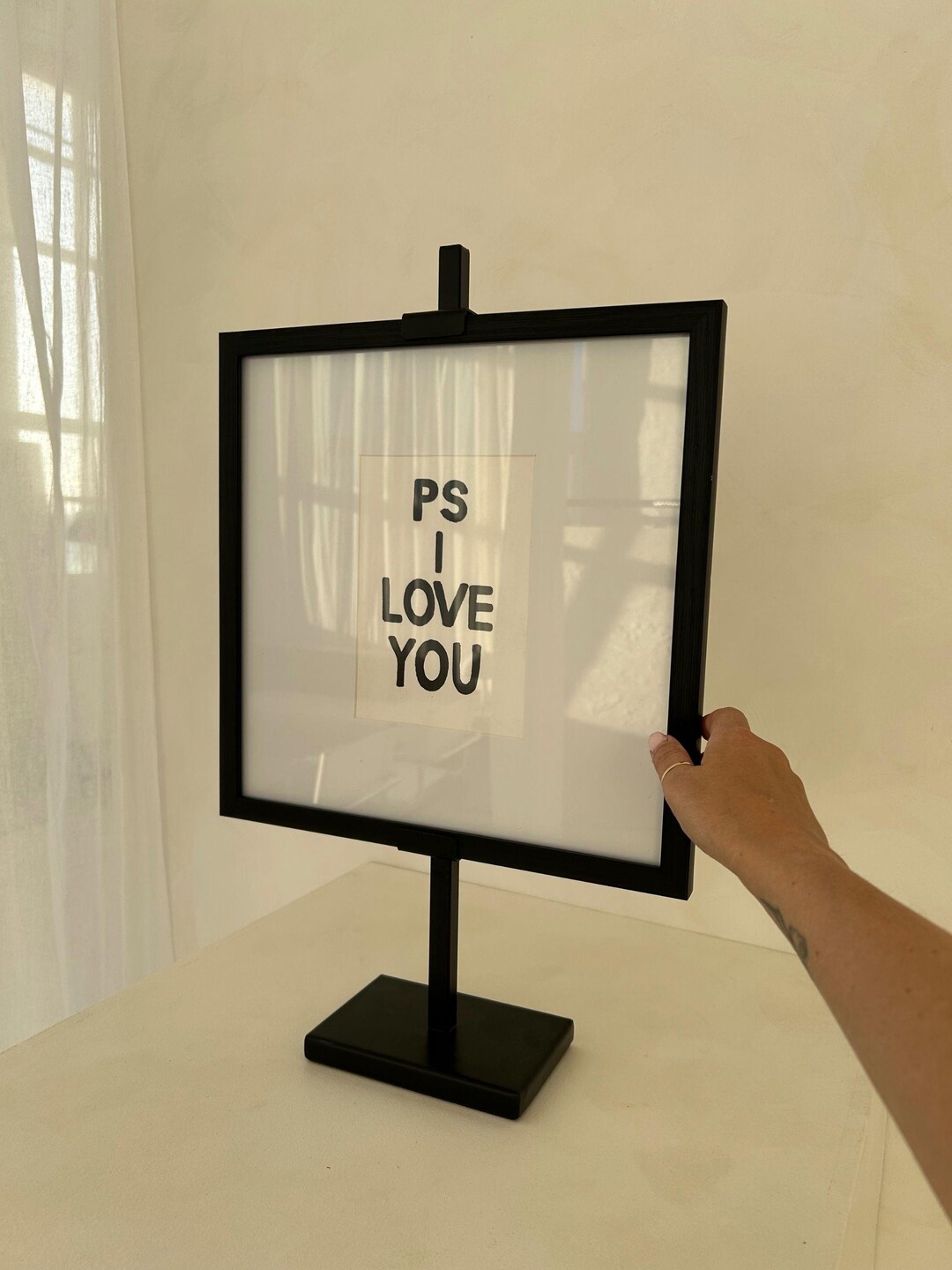 Minimalist Iron Frame Stand: Modern Art Display for Canvas & Prints - Etsy
