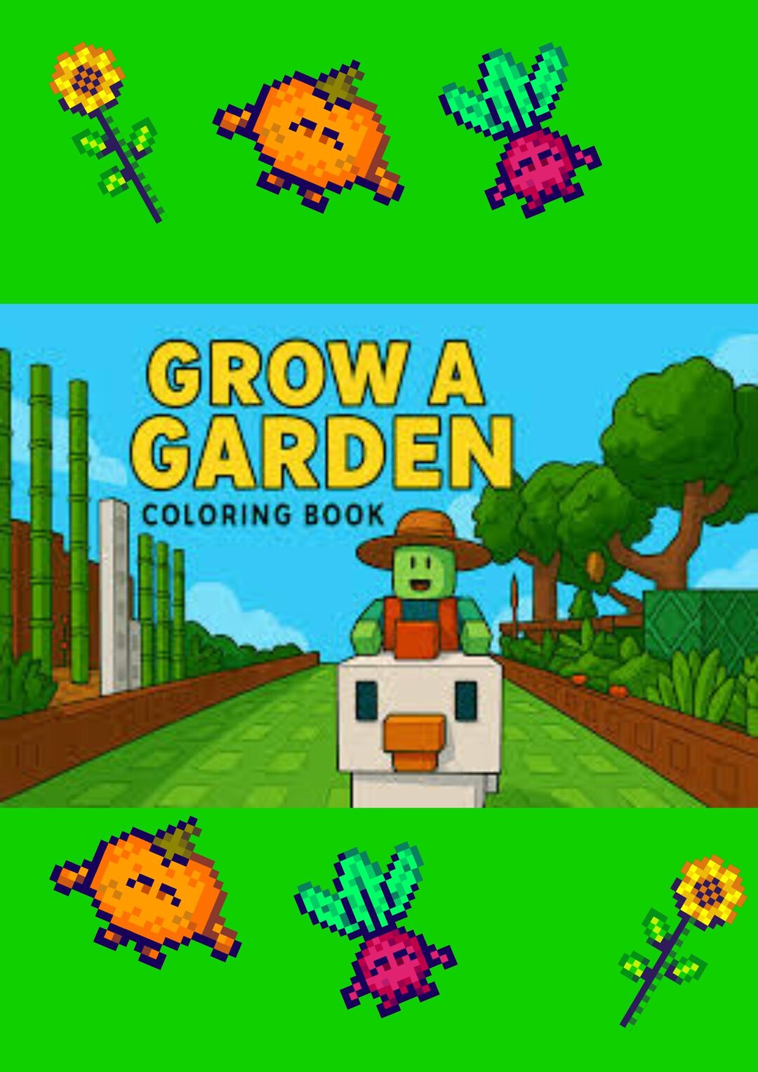 Grow a Garden Coloring Book | Roblox-inspired Printable for Kids ...