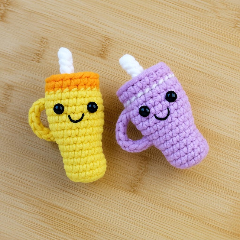 Crochet Stanley Cup Amigurumi Pattern: Kawaii Coffee Mug Plushie (PDF ...